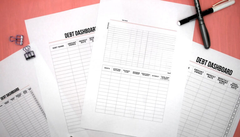 Free Printable Debt Payoff Planner and Tracker PDF Worksheet